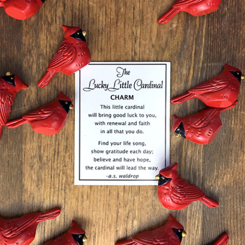 Cardinal Charm found at the Dreaming Goddess